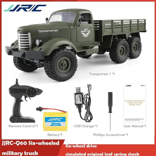 UNO1RC NM61334 2.4G 6WD RC Off Road Crawler Military Truck Army Car ...