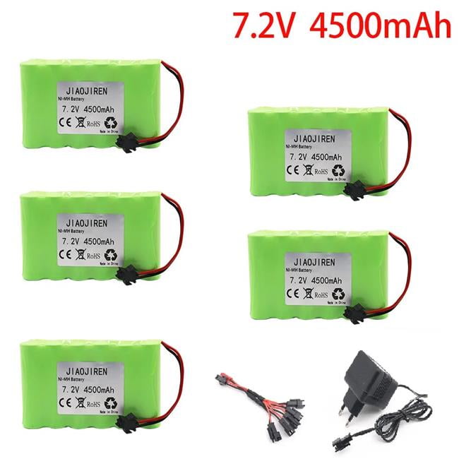 UNO1RC 4500mAh Ni-MH Battery & Charger Set for RC Cars Robot Tanks Gun ...