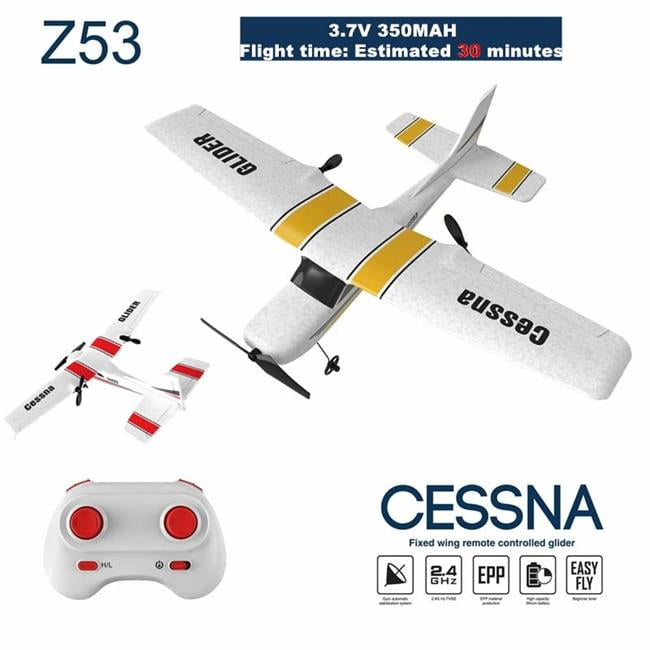 UNO1RC NM59978 Airplane 2.4G 2CH Remote Control Z53 Gliding Electric ...