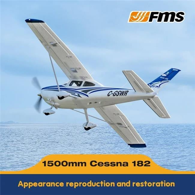UNO1RC FMS 1500 mm Cessna 182 Training Aircraft Electric Remote Control ...