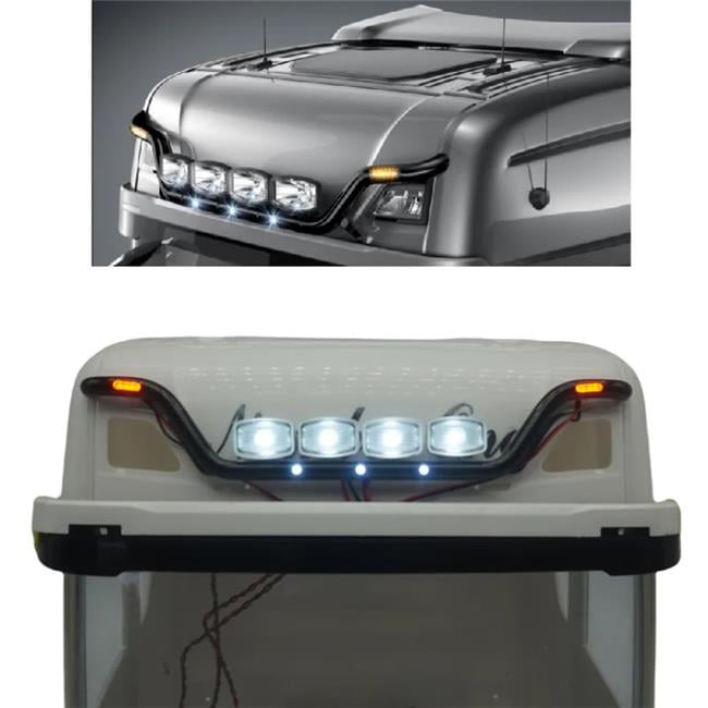 UNO1RC Front Dome LED Light Spotlight Lamp for Tamiya 1 by 14 RC Truck Scania 770s Actros Volvo ...