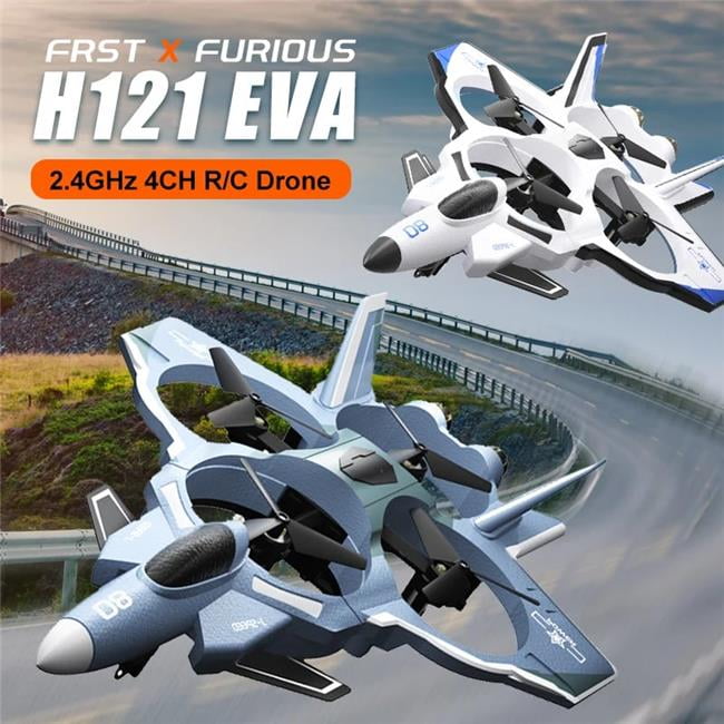UNO1RC NM59273 H121 EVA RC Drone 2.4GHz 4Channel 360 Deg Roll RC Foam Plane Glider Foam Plane ...