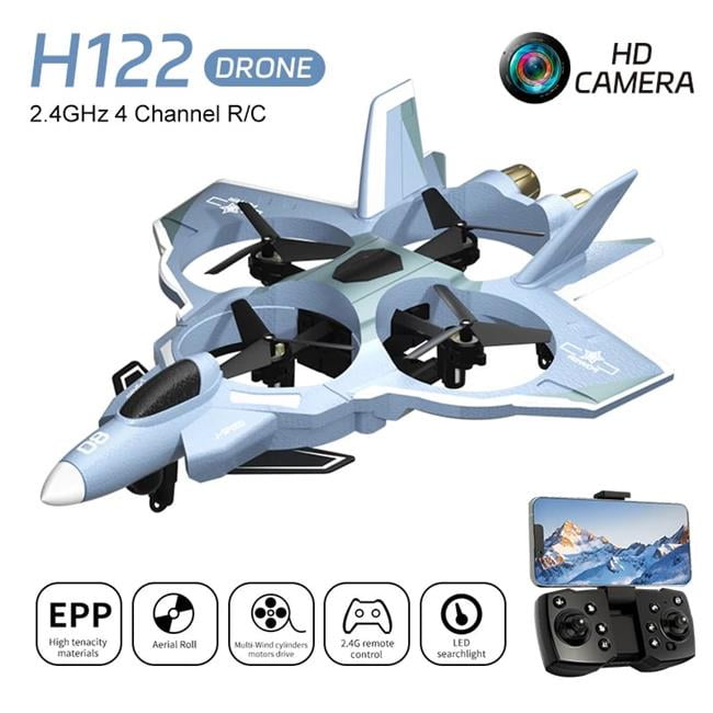 UNO1RC NM59145 H121 Eva RC Plane 2.4G with LED Lights 8K HD Camera Aircraft Remote Control ...