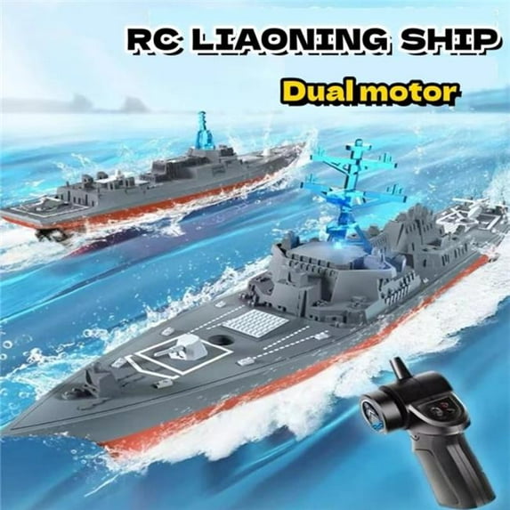 UNO1RC NM58549 High-Speed Remote Control Ship Grey Simulation Warship ...