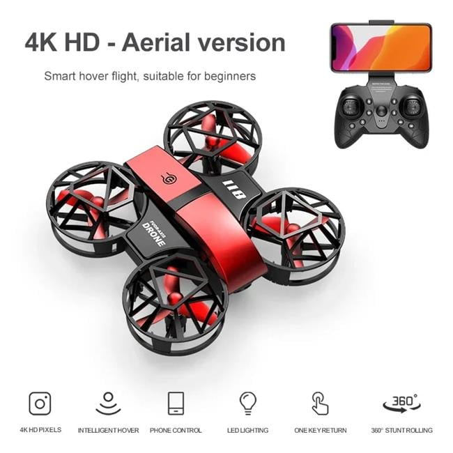 UNO1RC NM59648 Mini Quadcopter 4k 360 deg Rotation Headless Mode Video ...