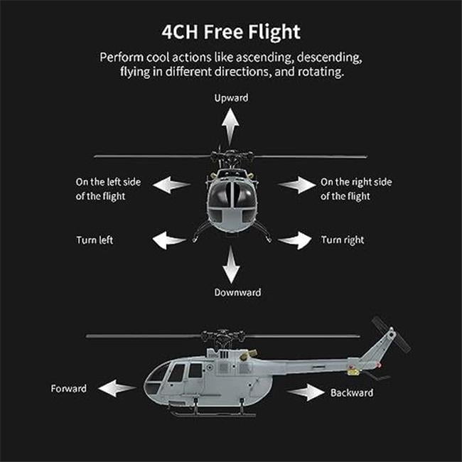 UNO1RC NM55521 BEE Remote Control 4-CH Helicopter with Aileronless ...