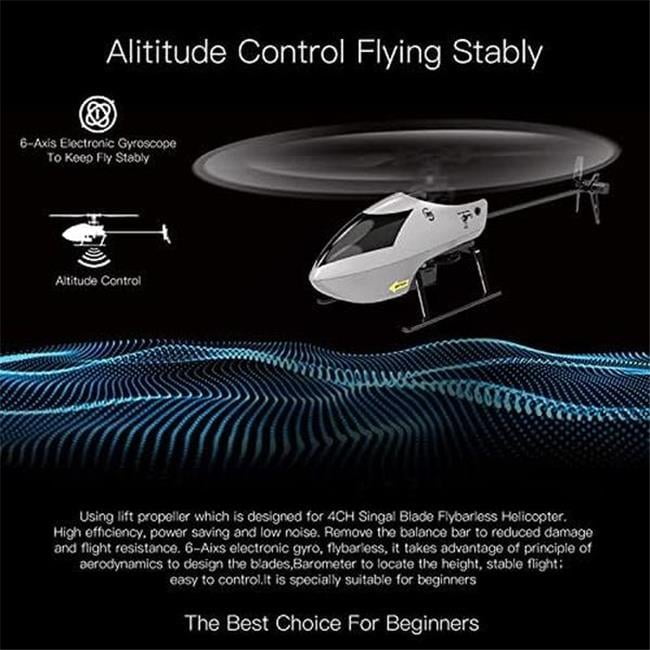 UNO1RC NM55552 C129 V2 RC 4 Channel Helicopter with 6-Axis Gyro ...