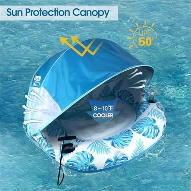UNO1RC NM55868 Upgraded Pool Chair Float with Shade - Walmart.com