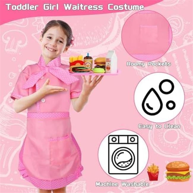UNO1RC NM56018 Waitress Role Play Costume Set for Girls - 60 Piece ...