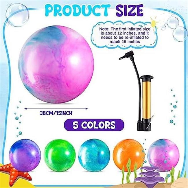 UNO1RC NM56597 15 in. Marbleized PVC Inflatable Bouncy Balls - 10 Piece ...