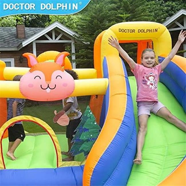 UNO1RC NM56635 Dolphin Inflatable Bounce House with Slide & Jumping ...