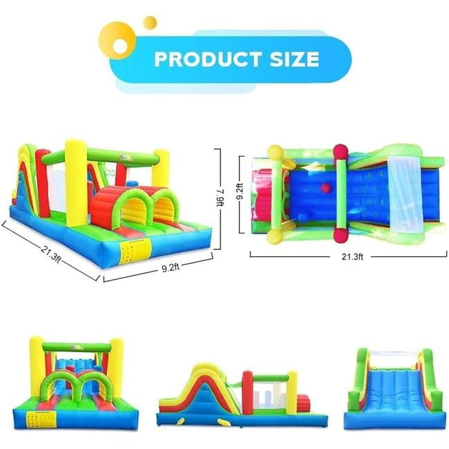 UNO1RC NM56646 Oversized Rainbow Racer Inflatable Obstacle Course ...