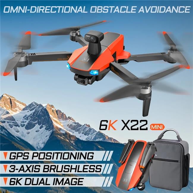 UNO1RC NM59333 RC Dron Quadcopter JJRC X22 Drone 6K ESC 3-Axis Gimbal ...