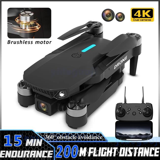 UNO1RC NM59427 Pro Brushless Motor Drone Wi-Fi FPV 360 Deg Laser Obstacle Avoidance 4K HD Dual ...