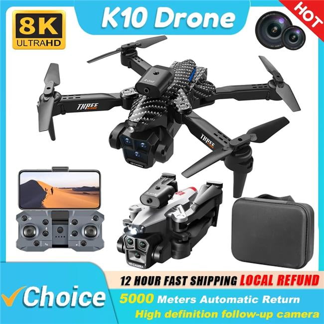 UNO1RC NM59483 New K10 Max Professional Aerial Photography Three Camera HD Drone Wide Angle ...