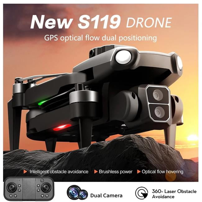 UNO1RC NM59552 Drone Wi-Fi FPV Brushless Motor 360 Deg Laser Obstacle ...