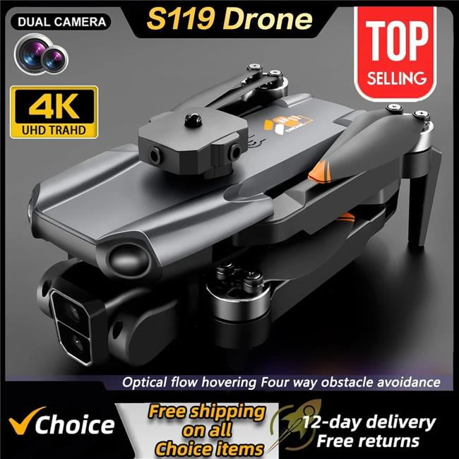 UNO1RC NM59591 Drone Wi-Fi FPV 4K HD Dual Camera 360 Deg Laser Obstacle ...