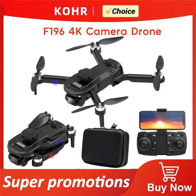 UNO1RC NM59675 New F196 Drone Brushless Motor 4K HD Dual Camera Wi-Fi ...