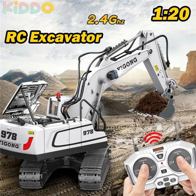 UNO1RC NM59949 RC Excavator Dumper with Light Music 2.4GHz 11CH Big RC ...