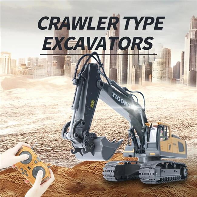 UNO1RC NM60181 Remote Control Heavy Excavator 1 by 20 11CH Crawler 2.4G ...