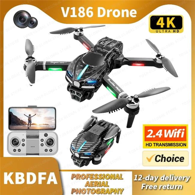 UNO1RC NM60360 V186 RC Drone Professional Dual HD Camera Aerial ...