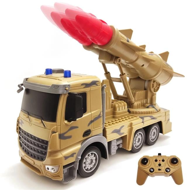 UNO1RC NM60560 Military Trucks 1-24 Battle Tank Toys 10 Channel Missile ...