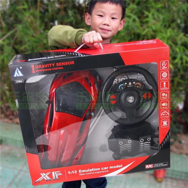UNO1RC NM60932 Steering Wheel Gravity Remote Control Car with Foot Four ...