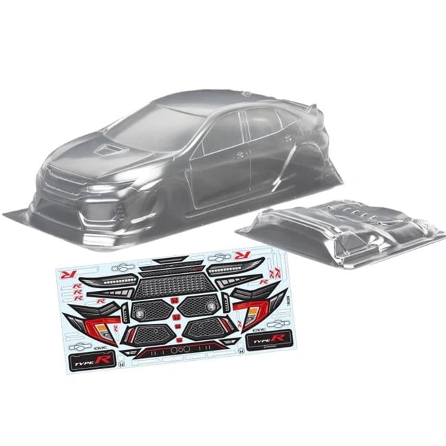 UNO1RC NM61011 On Road M Body Shell 1-10 Clear Lexan Body with Rear ...