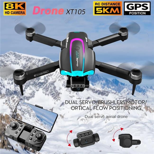 UNO1RC NM61058 Mini RC Drone 8K HD Dual Camera GPS Wi-Fi FPV Brushless ...