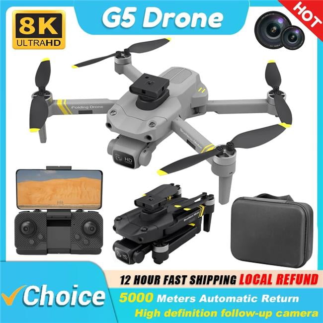 UNO1RC NM61112 G5 Drone Professional 4K Dual Camera Obstacle Avoidance ...