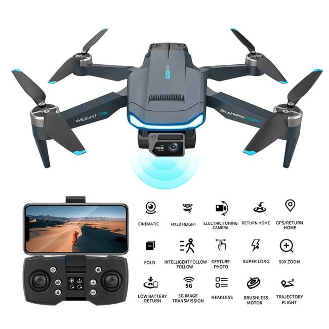 UNO1RC NM61932 Professional 4K HD Camera Foldable Quadcopter Aerial GPS ...