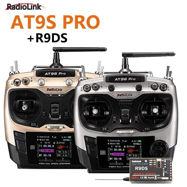 UNO1RC NM61986 AT9S Pro 2.4G 12 CH Remote Control RC Transmitter with ...