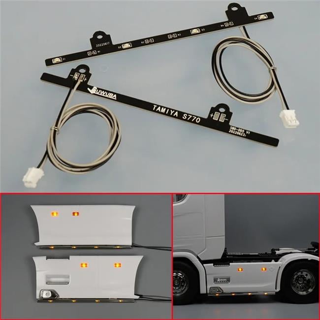 UNO1RC NM59569 Pair of 1-14th Scale LED Side Skirt Lights Lamp Bar for ...