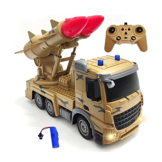 UNO1RC NM58811 RC Truck Movable Missile Vehicle Turret Rotation Rocket ...