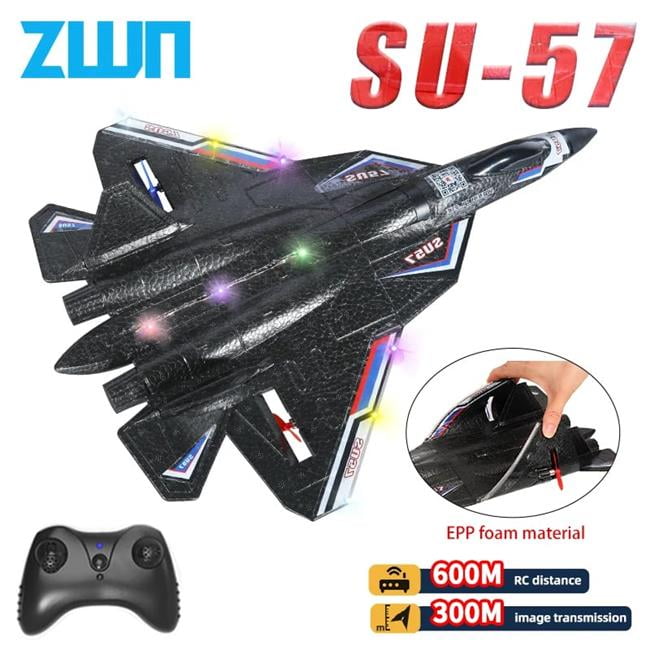 UNO1RC NM59589 SU57 2.4G with LED Lights Aircraft Remote Control Flying ...
