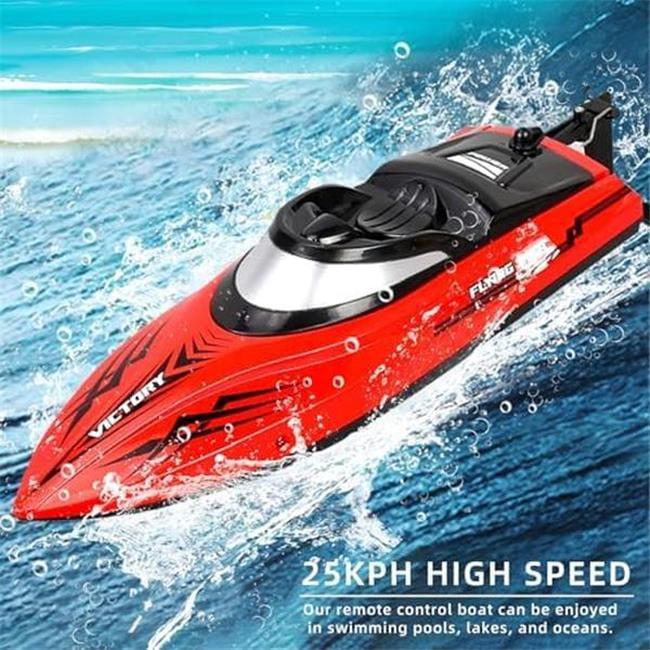 UNO1RC TM57011 2.4Ghz 25MPH Fast Remote Control Boat for Adults - Red ...