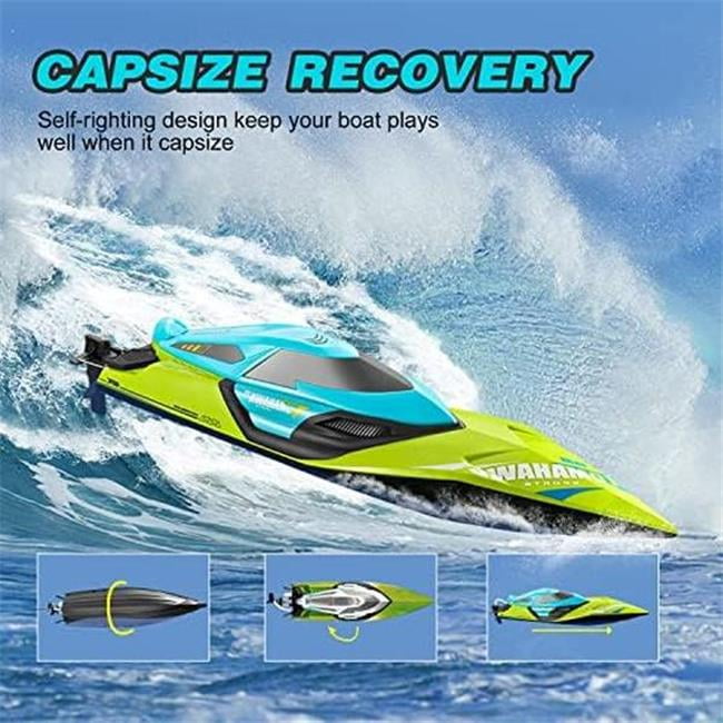 UNO1RC TM57040 30 Plus mph Fast Remote Control Boat with LED Lights & 2 ...