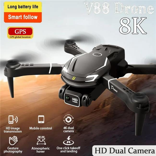 UNO1RC NM58883 V88 8K Dual Camera Drone Wide Angle Professional Aerial ...
