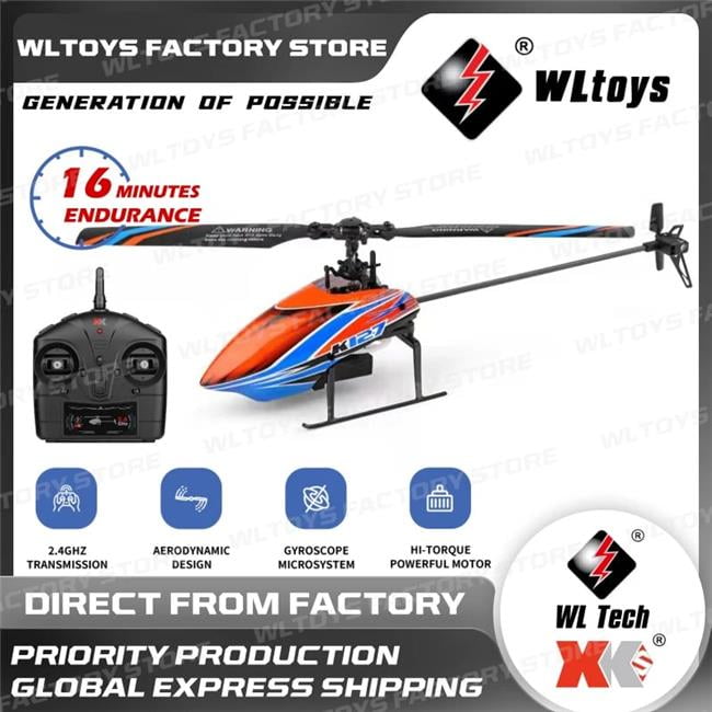 UNO1RC XKS RC Helicopter K127 6-Axis Gyroscope 2.4G 4 Channel Single ...
