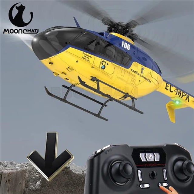 UNO1RC YXZNRC F06 EC135 RC Helicopter 2.4G 6CH 6 Axis Gyro Model RTF ...