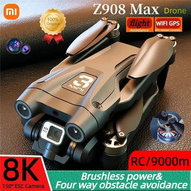UNO1RC Z908 Pro Max Drone Brushless Motor 8K Professional Dual Cameras ...
