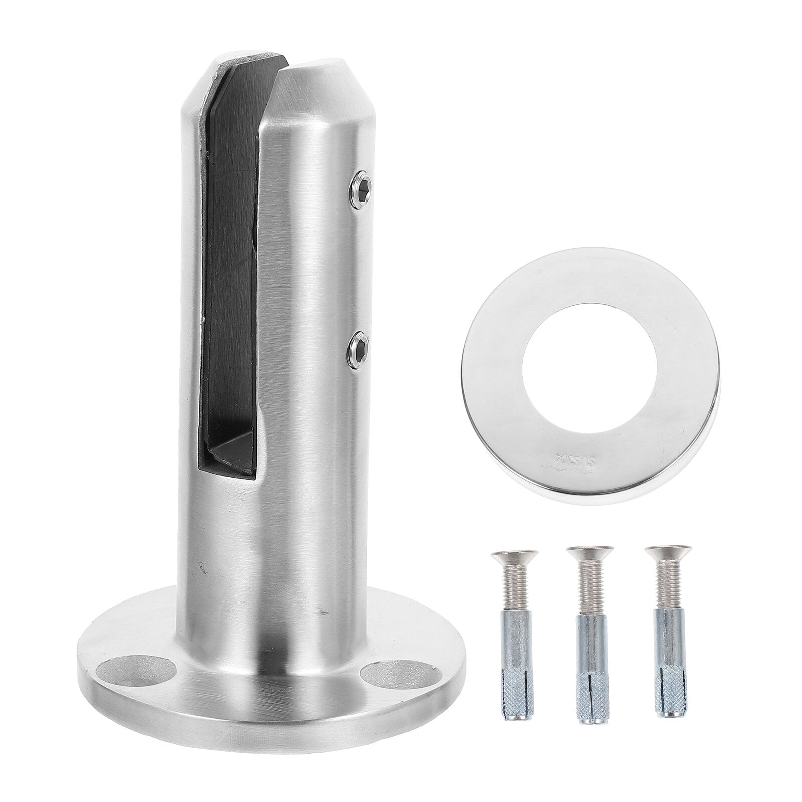 UNOMOR 1 Set Practical Design Glass Floor Clip Fixing Glass for Fence ...
