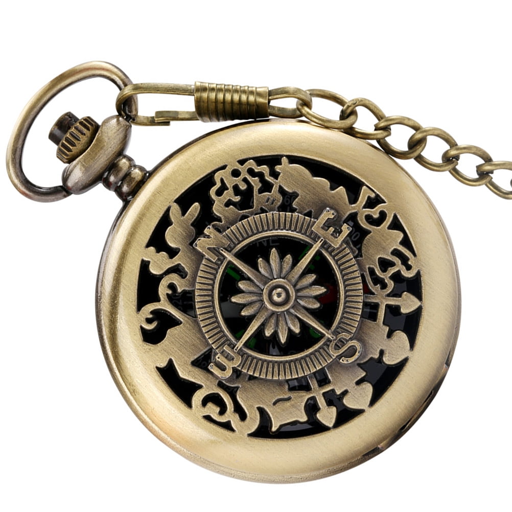 UNOMOR 1 Set Round Pocket Watch with Compass for Position Fixing During ...
