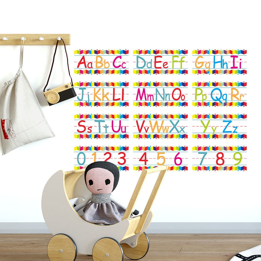 UNOMOR 1 Set of Cartoon Style Classroom Wall Stickers Number Wall ...