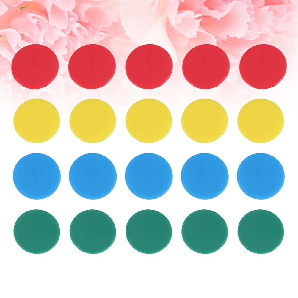 UNOMOR 100Pcs Assorted Color Acrylic Counting Chips for DIY Games Bingo ...