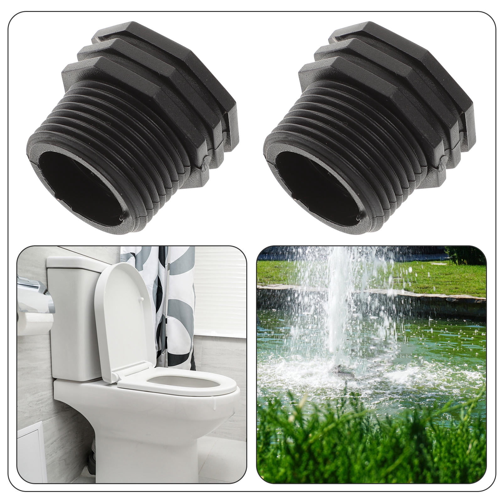 Soimiss Pond Fitting Black PP 10Pack - Walmart.com