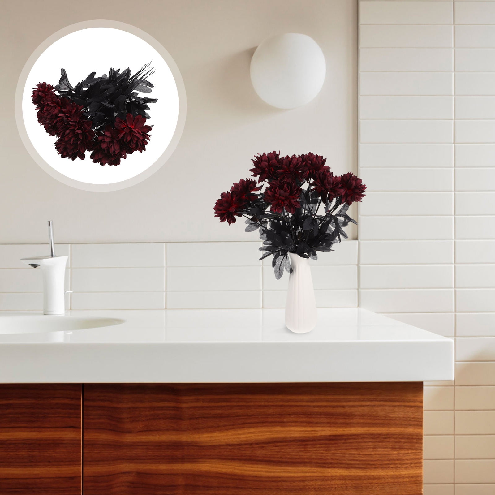 UNOMOR 10pcs Party Flowers Red Cloth Flower for Wedding Decor and ...