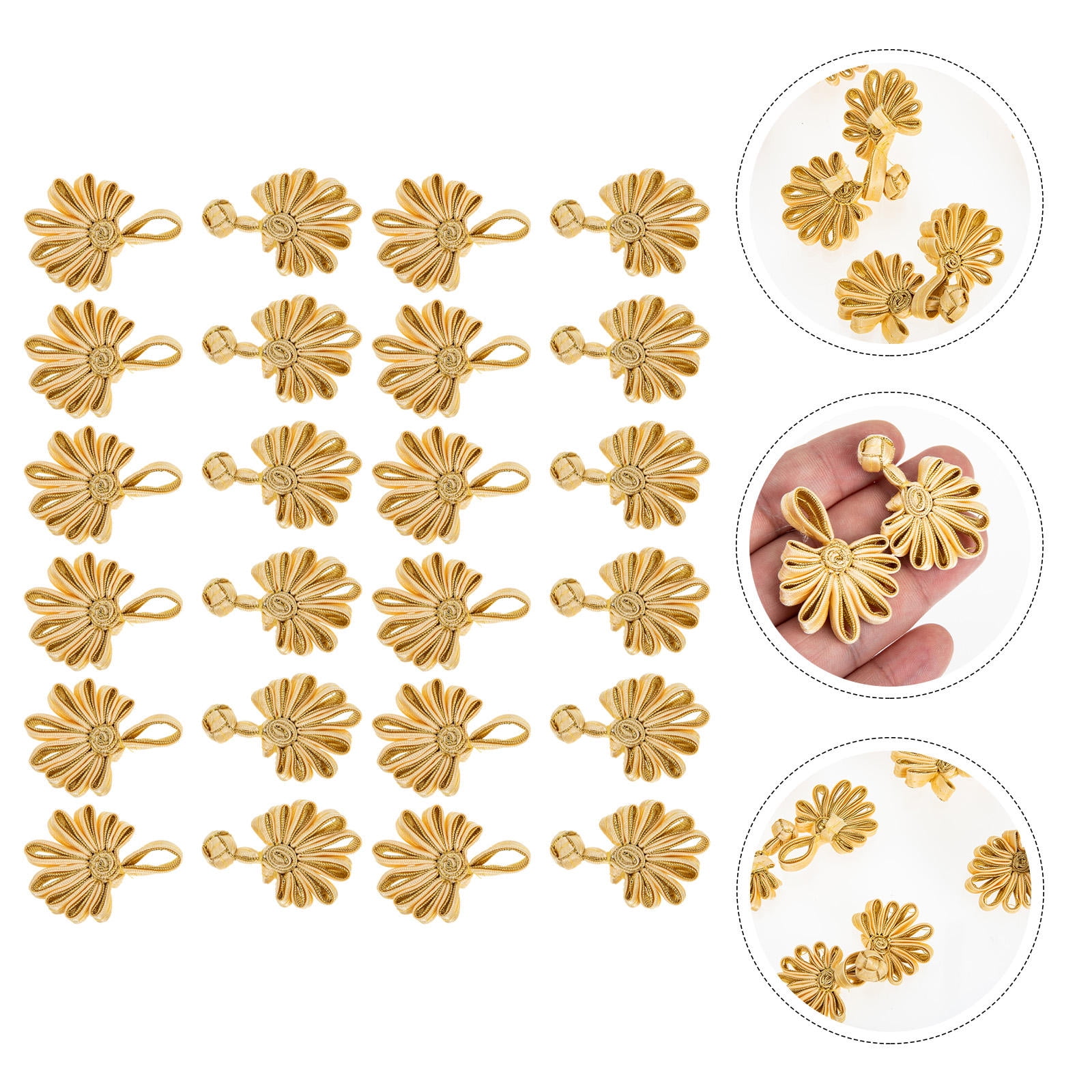 UNOMOR 12Pcs Round Chinese Knot Button Fasteners for Sewing Clothes ...