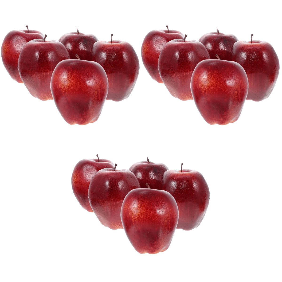 Soimiss 15 pcs Artificial Red Delicious Apples Decors Lifelike Fake Red ...