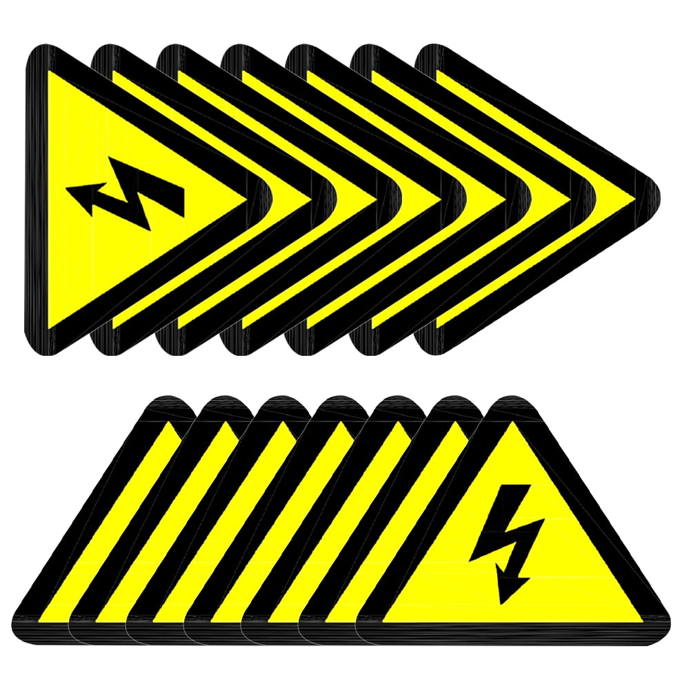 UNOMOR 15pcs Caution Warning Decals for Electric Shocks Adhesive for ...